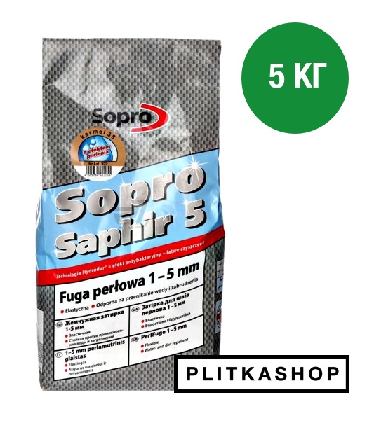 Затирка для швов (фуга) Sopro Saphir 250 (зеленая №49) 5кг купить за ...